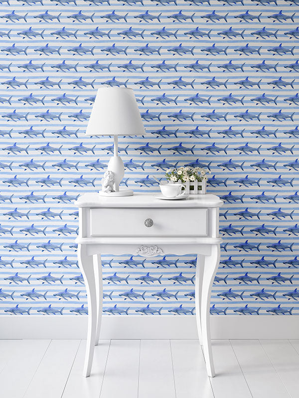 Shark Stripe Wallpaper - Murals Decor
